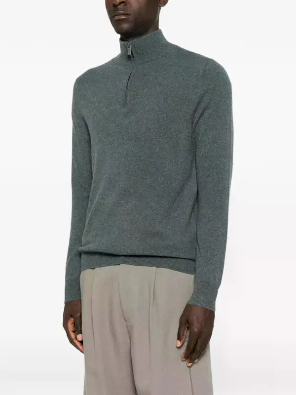 Eric Bompard Zip-neck Cashmere Knit