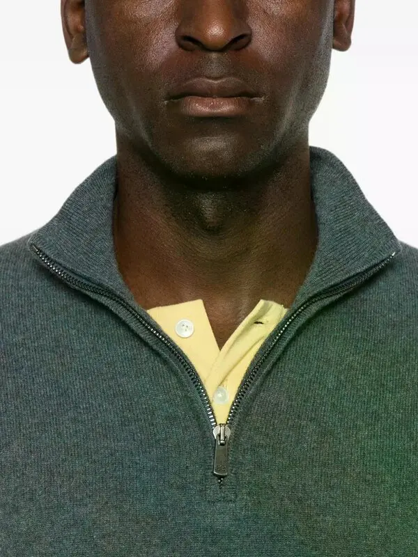 Eric Bompard Zip-neck Cashmere Knit