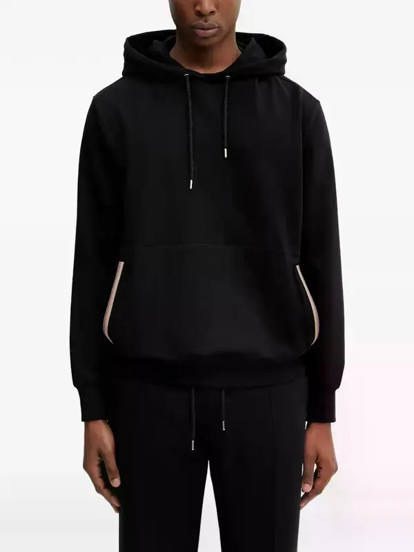 Paul Smith Artist Stripe-trim Hoodie - Black