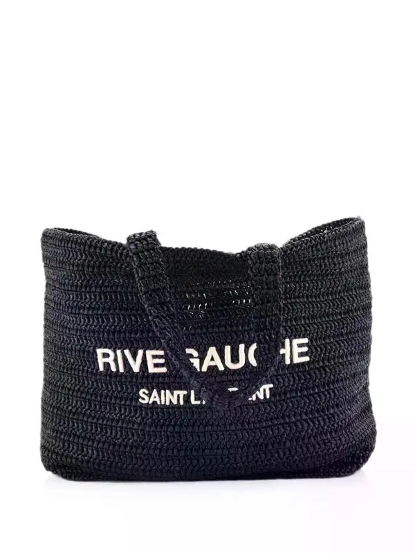 Saint Laurent Rive Gauche Supple Raffia Tote Bag