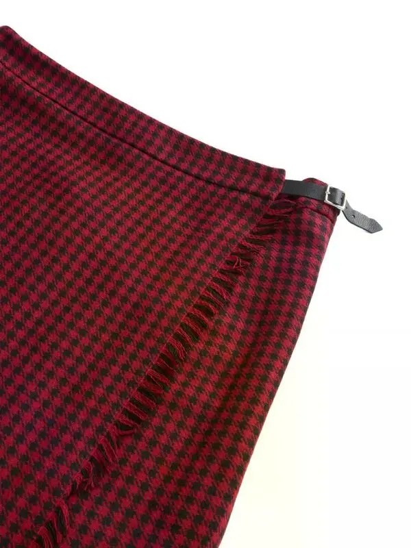 Woolrich Checked Wraparound Midi Skirt
