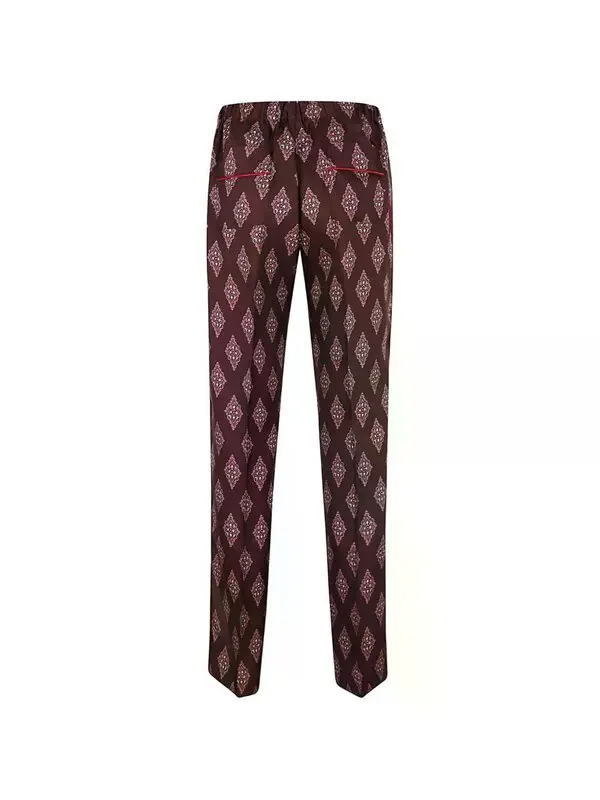 F.R.S FOR RESTLESS SLEEPERS Coll Diamond-print Trousers