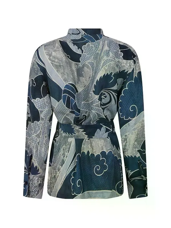 F.R.S FOR RESTLESS SLEEPERS Graphic-print Belted Shirt