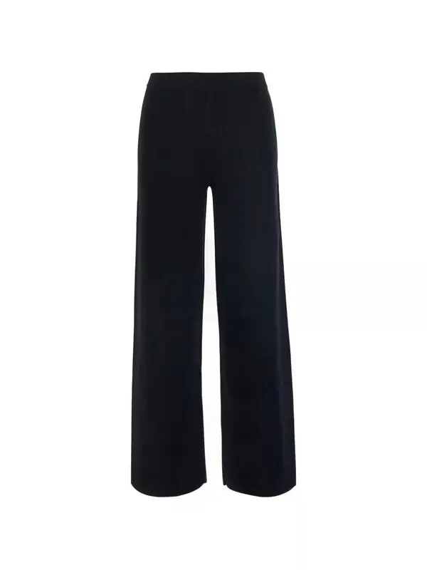 P.a.r.o.s.h Knitted Wide-leg Palazzo Pants - Black