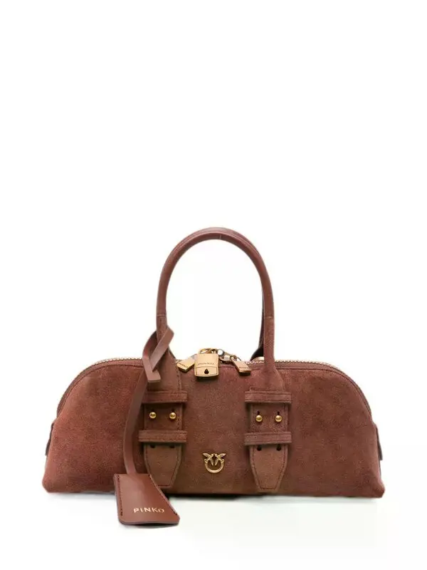 Pinko Small Escape Suede Tote Bag - Brown