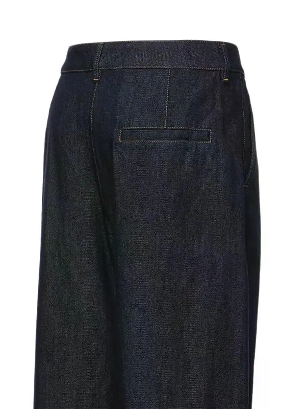 GENNY Pleated Tapered-leg Jeans