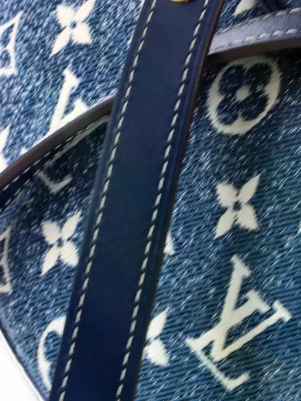 LOUIS VUITTON Loop Handbag Monogram Jacquard Denim Hobo Bag