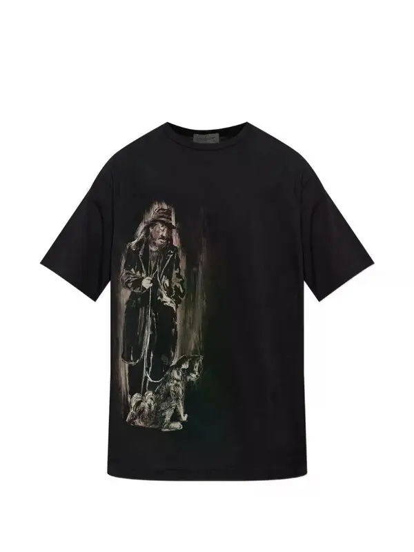 Yohji Yamamoto Graphic-print T-shirt - Black