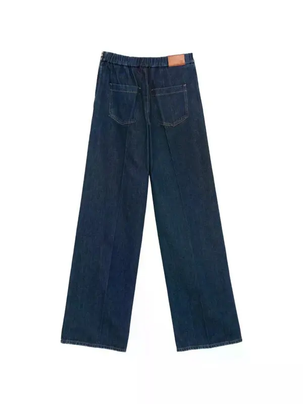 FORTE_FORTE Pressed-crease Wide-leg Jeans - Blue