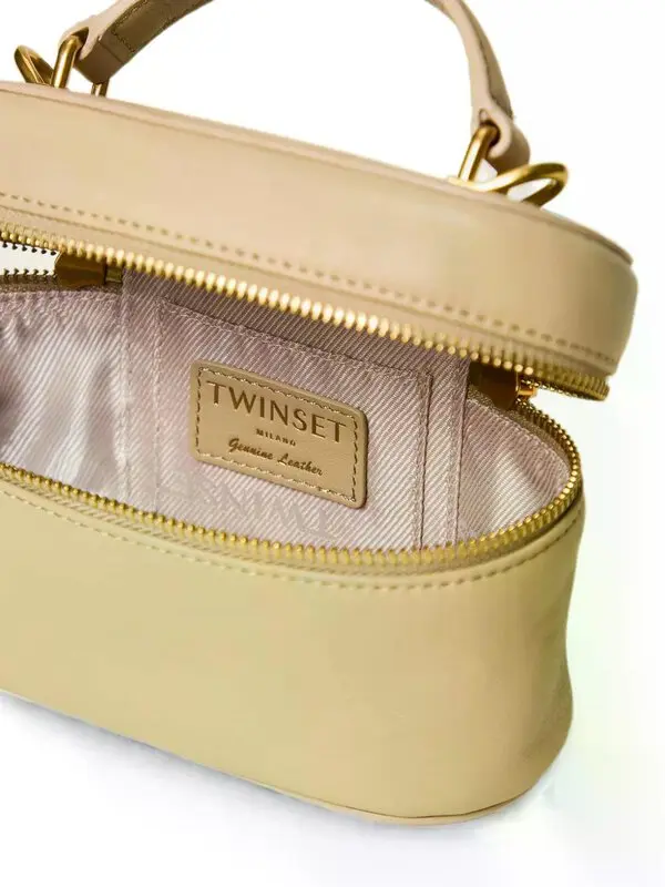 TWINSET Leather Top-handle Bucket Bag