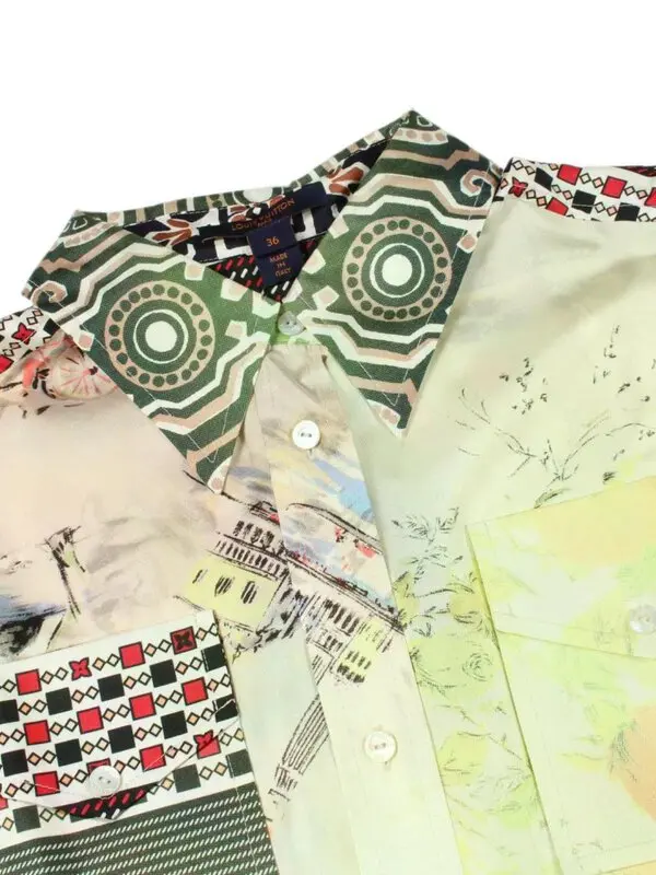 LOUIS VUITTON 2020s Graphic-print Silk Shirt