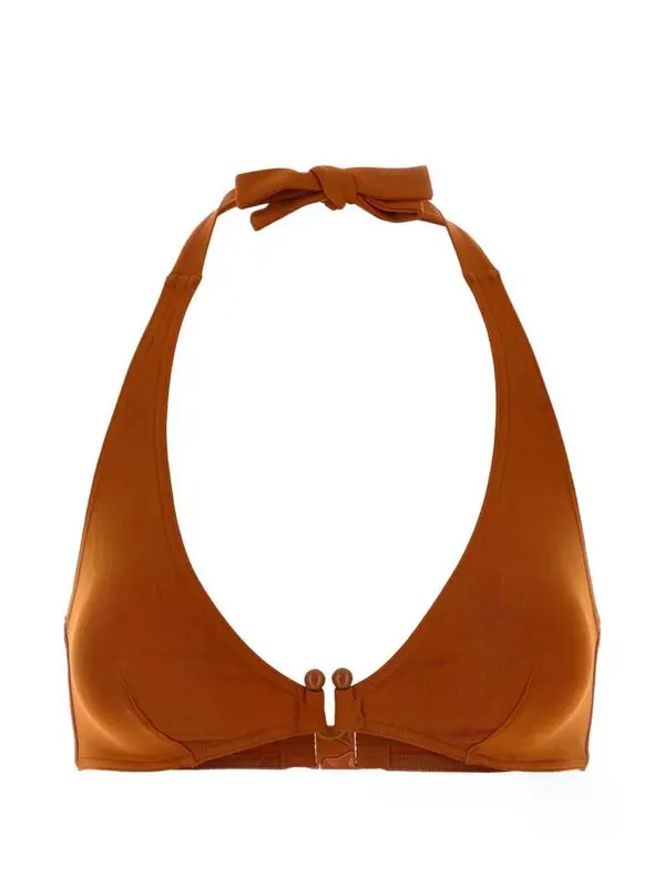 ERES Noctambule Halterneck Triangle Bikini Top - Brown