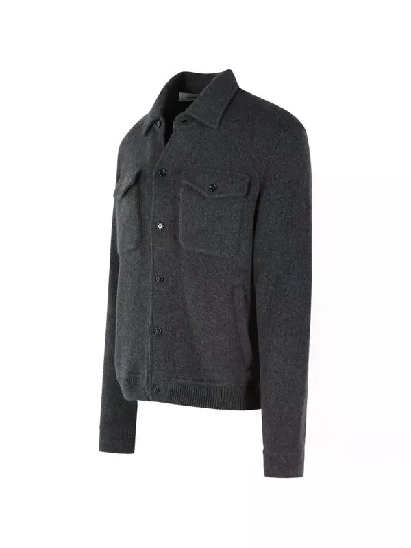 LARDINI Knitted Button-up Jacket
