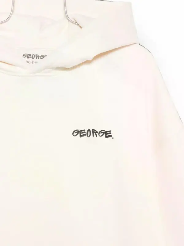 GEORGE. Logo-print Pouch-pocket Hoodie