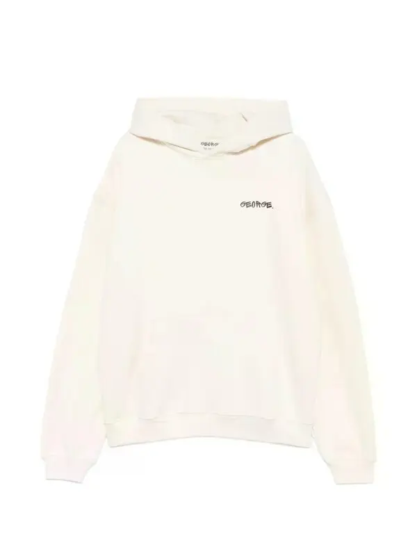 GEORGE. Logo Print Pouch Pocket Hoodie
