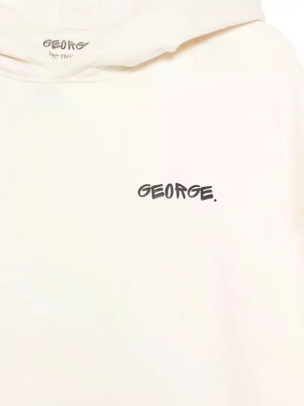 GEORGE. Logo Print Pouch Pocket Hoodie