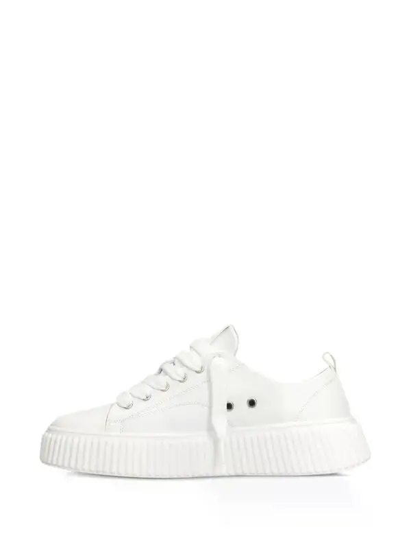 RHUN Ribbed-sole Sneakers - White