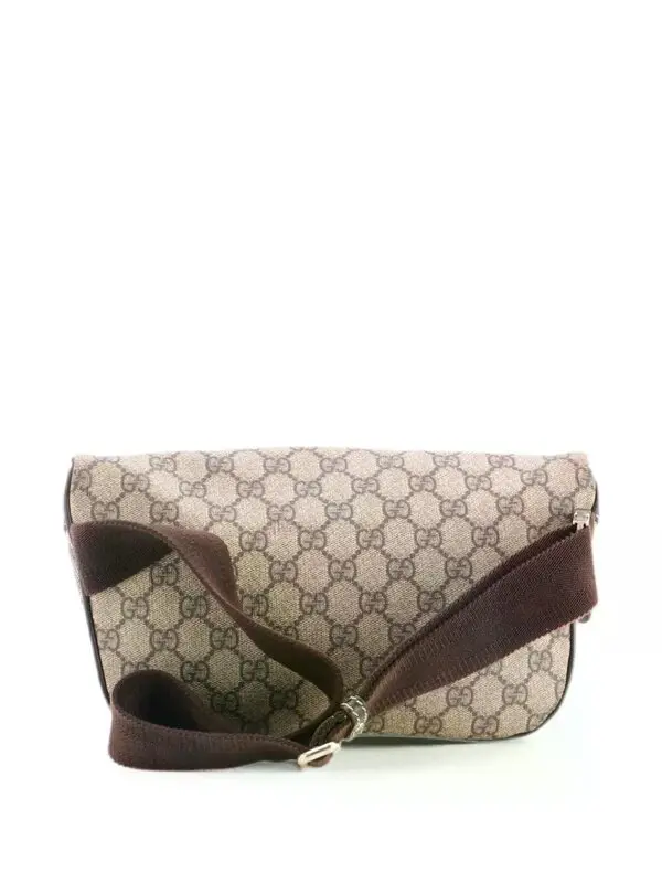 Gucci Gg Coated Canvas With Leather Small Belt Bag
