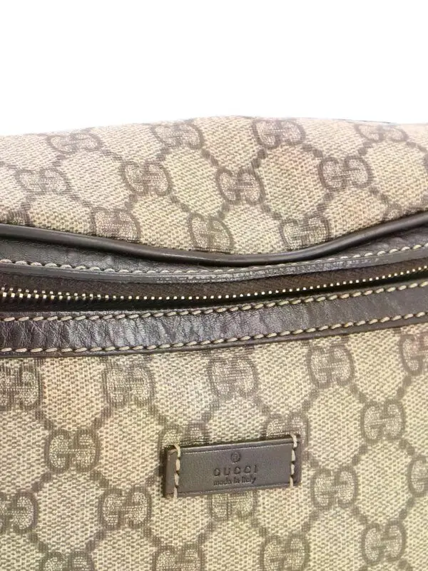 Gucci Gg Coated Canvas With Leather Small Belt Bag