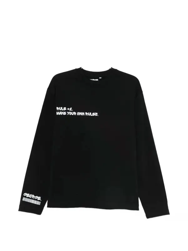 GEORGE. Slogan-print Long-sleeve T-shirt