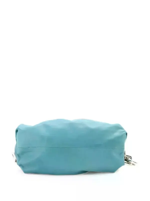 Bottega Veneta The Chain Pouch Leather Shoulder Bag - Blue