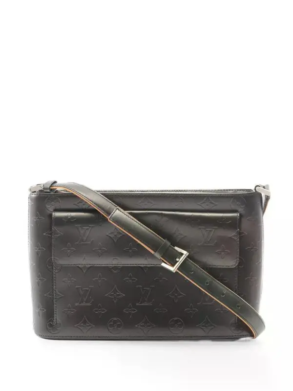 LOUIS VUITTON 2002 Alston Monogram Mat Shoulder Bag - Black