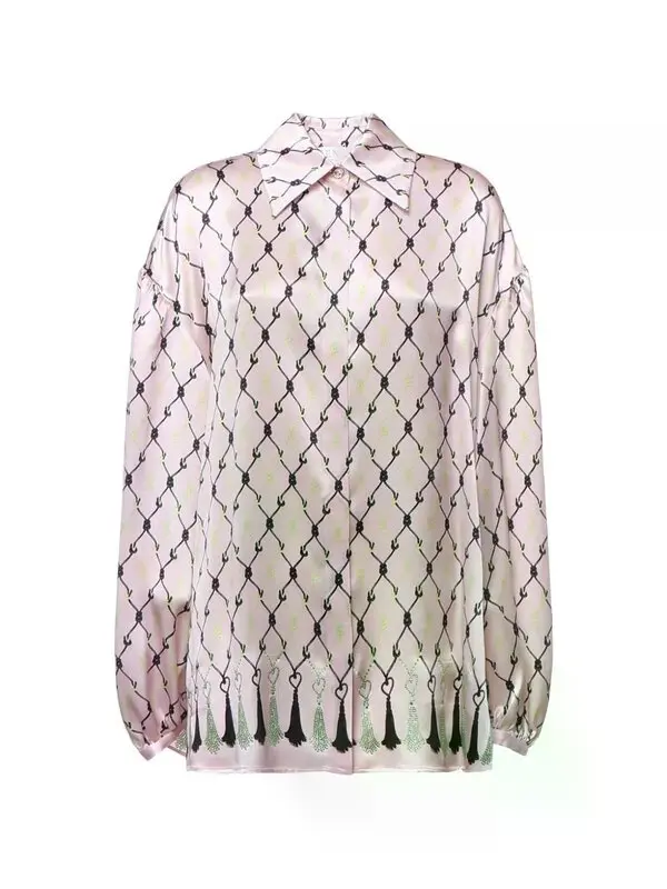 GENNY Rope-print Silk Shirt