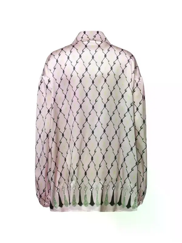 GENNY Rope-print Silk Shirt