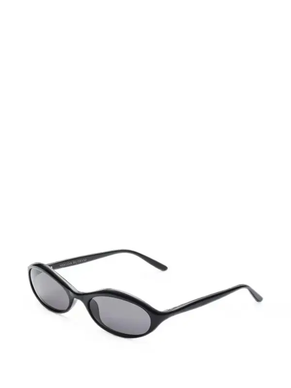 Magda Butrym Oval Frame Sunglasses With Printed Arm