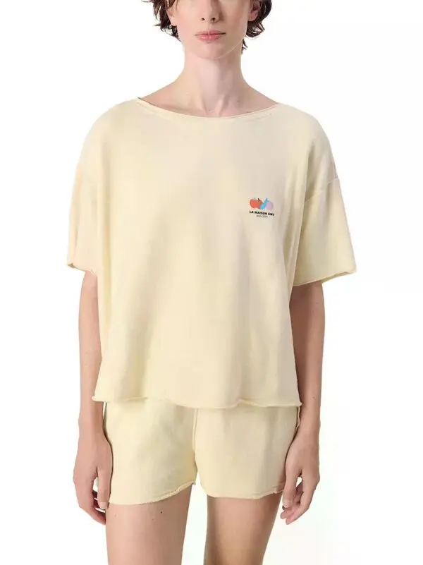 American Vintage Atubay Raw-cut Graphic-print T-shirt