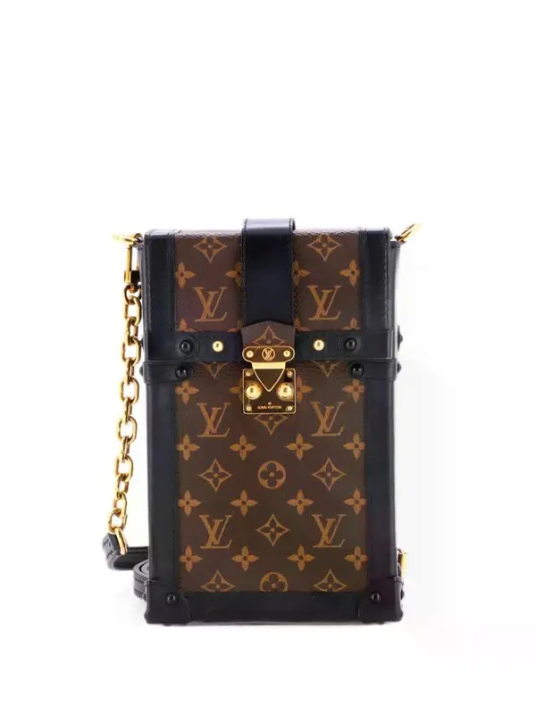 LOUIS VUITTON Vertical Trunk Pochette Monogram Canvas Crossbody Bag