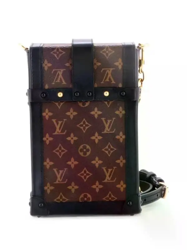 LOUIS VUITTON Vertical Trunk Pochette Monogram Canvas Crossbody Bag