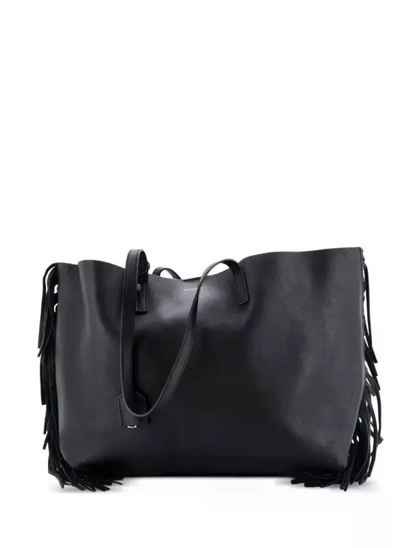 Saint Laurent Large Fringe Shopper Tote Bag - Black