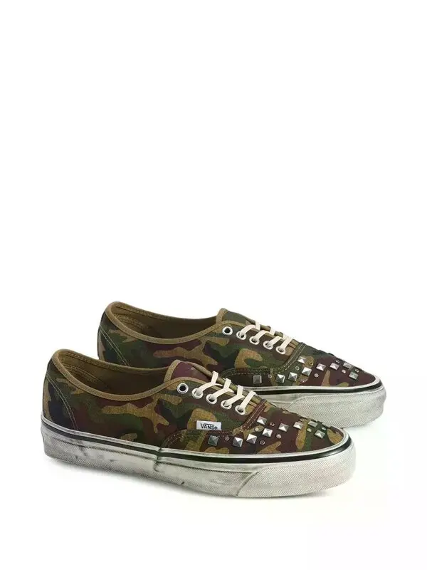 VANS Authentic Embellished Camouflage Canvas Lace-up Sneakers