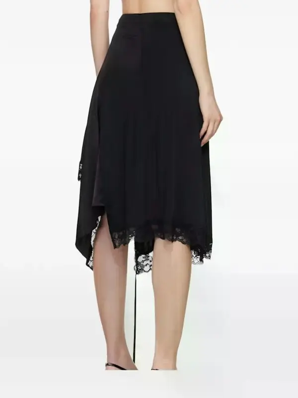 Vetements Lace-trimmed Asymmetric Skirt