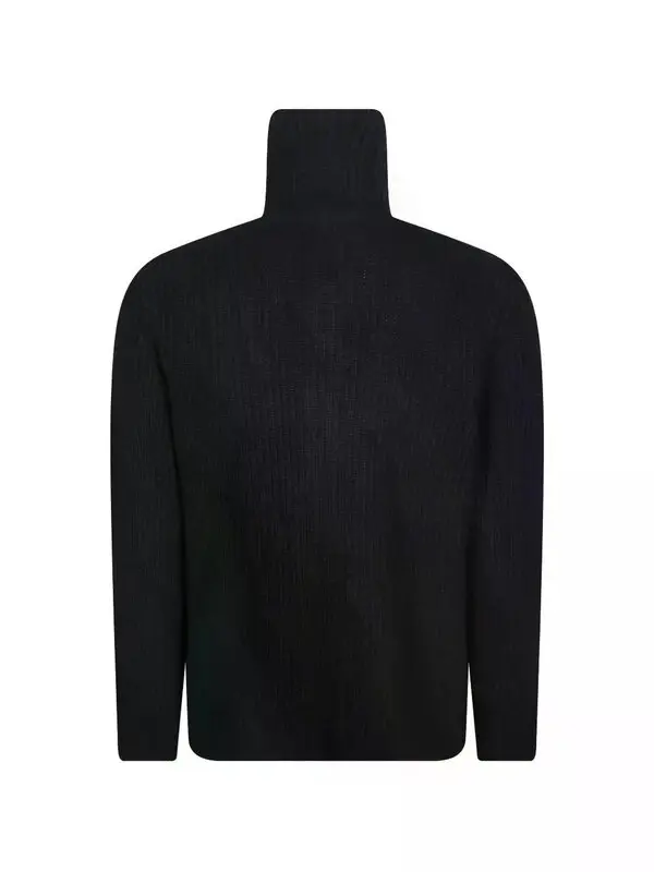 Tagliatore Ribbed-knit Zip-up Sweater