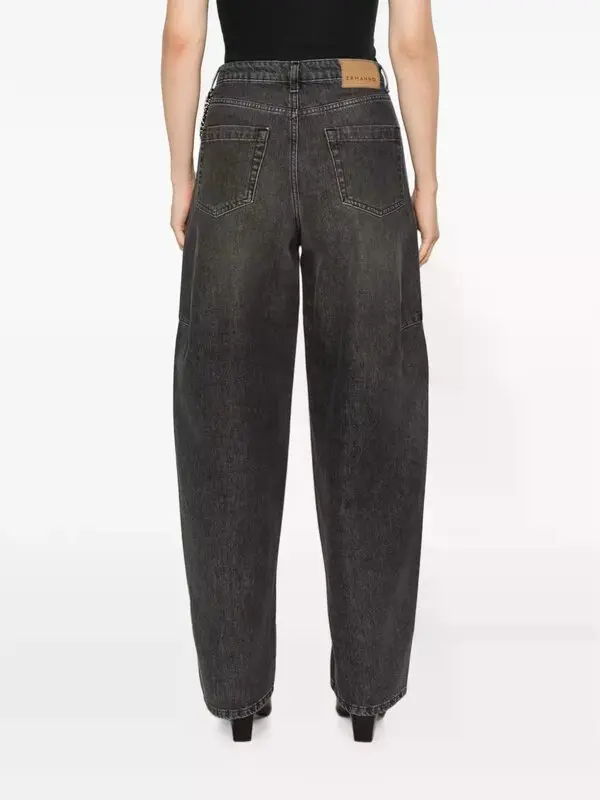 ERMANNO FIRENZE Chain-link Wide-leg Jeans