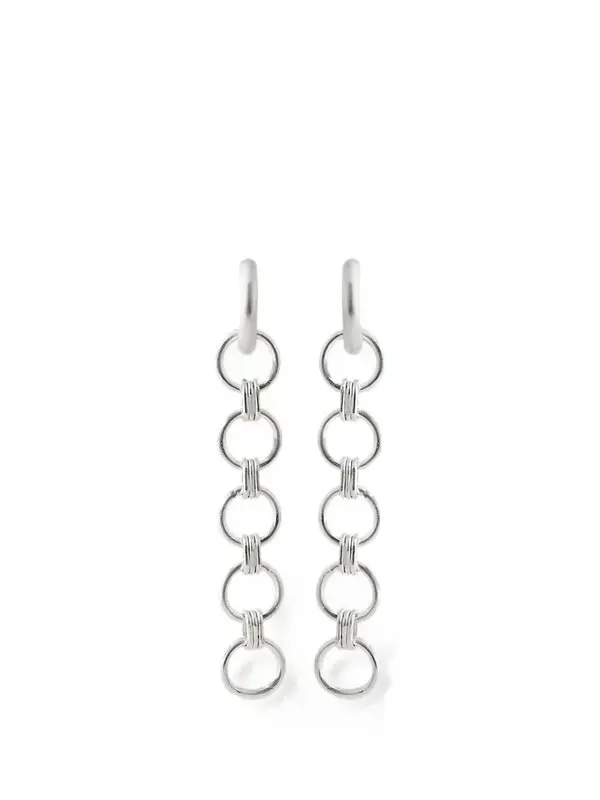 POISONED HEARTS Chain-link Drop Earrings