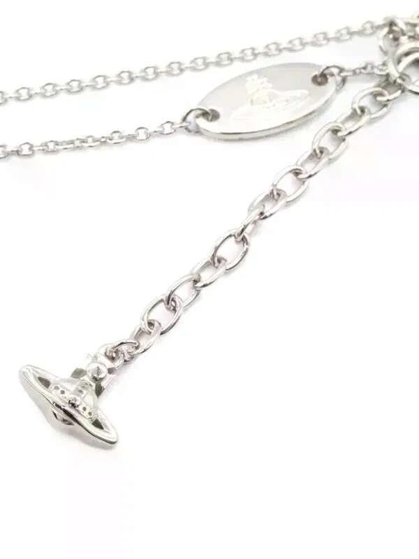 VIVIENNE WESTWOOD Tone Horseshoe Pendant Necklace With Crystal Embellishments