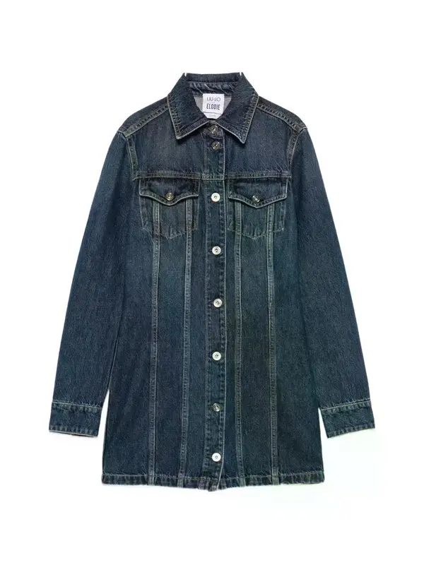 Liu Jo X Elodie Button-up Denim Mini Dress - Blue
