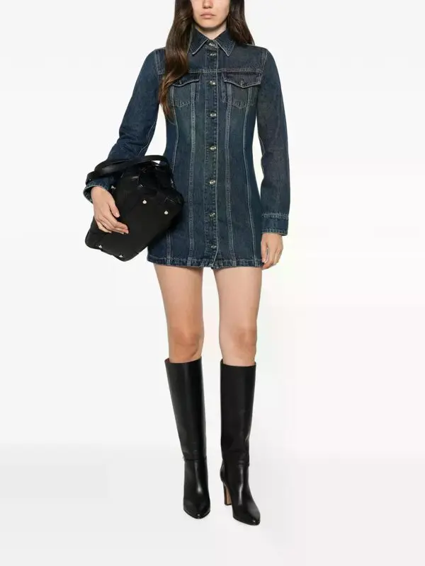 Liu Jo X Elodie Button-up Denim Mini Dress