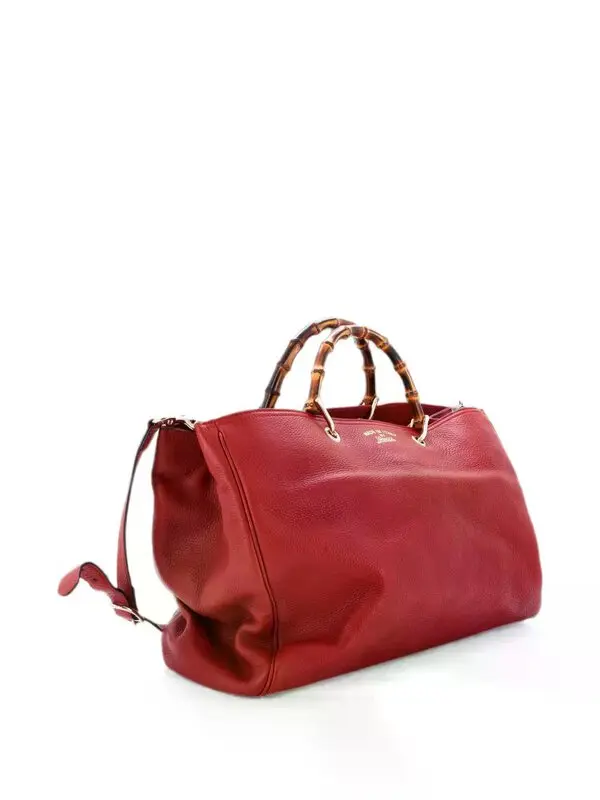Gucci Bamboo Shopper Leather Large Tote Bag