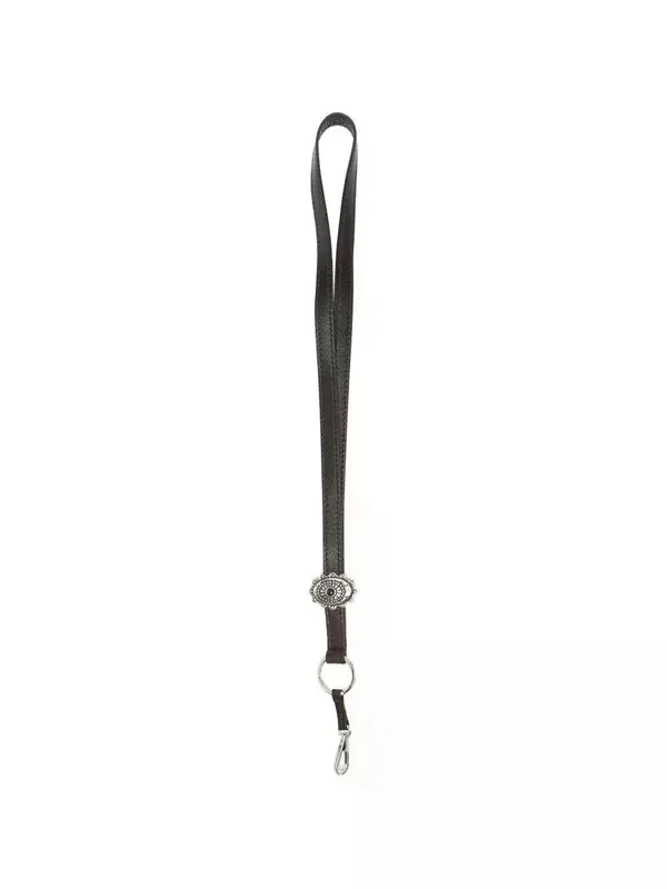 Orciani Engraved-plaque Leather Lanyard