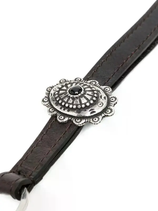 Orciani Engraved-plaque Leather Lanyard