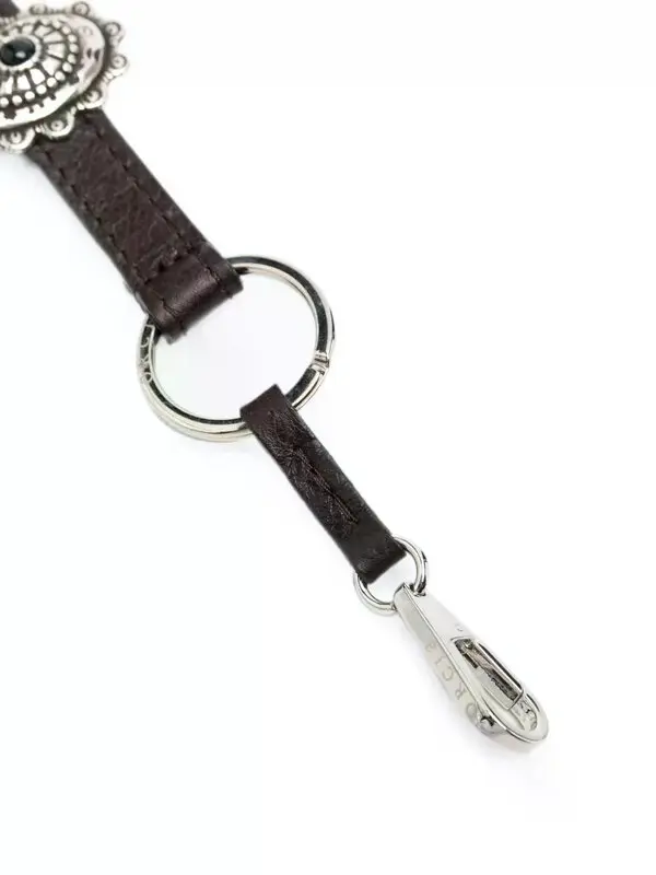Orciani Engraved-plaque Leather Lanyard