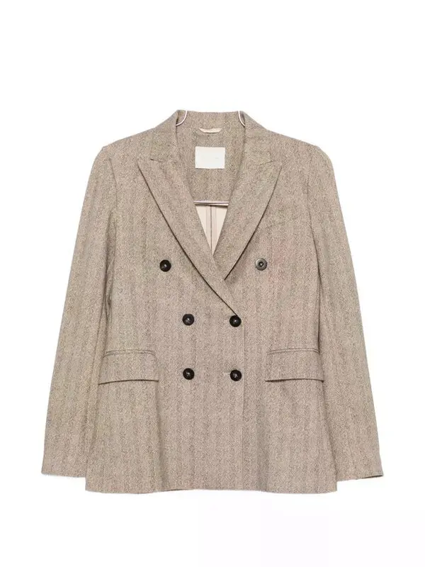 CIRCOLO 1901 Double-breasted Herringbone Jacket