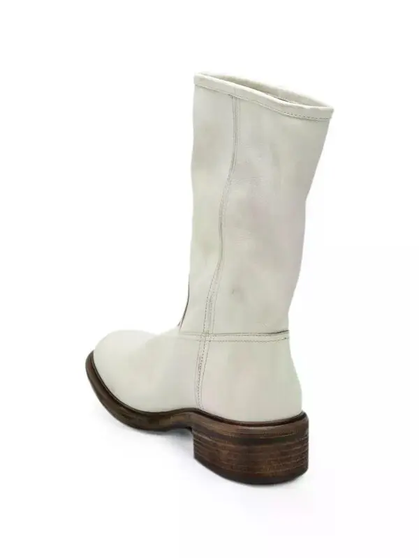 Prada Vintage-effect Leather Boots