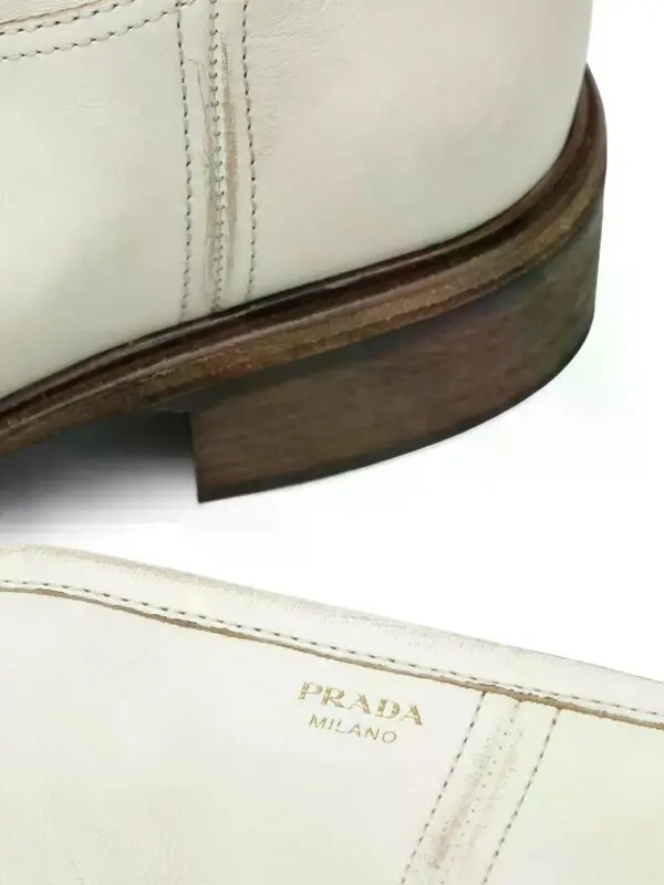 Prada Vintage-effect Leather Boots