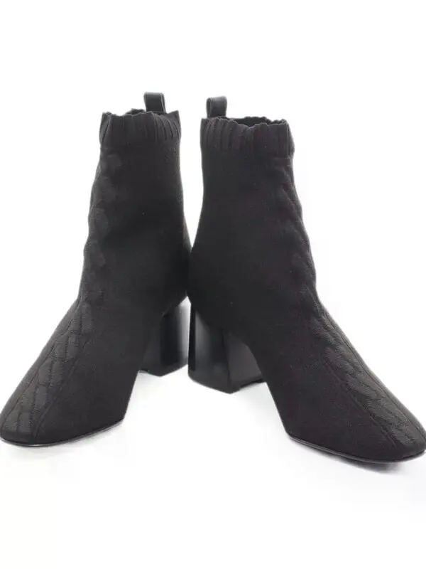 Hermès Knit Ankle Boots With Logo Detail