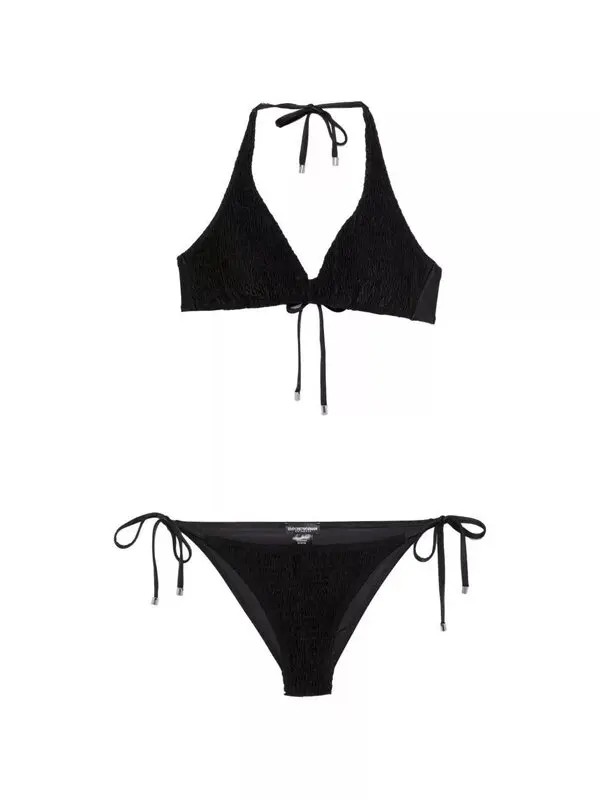 Emporio Armani Smocked Halterneck Bikini